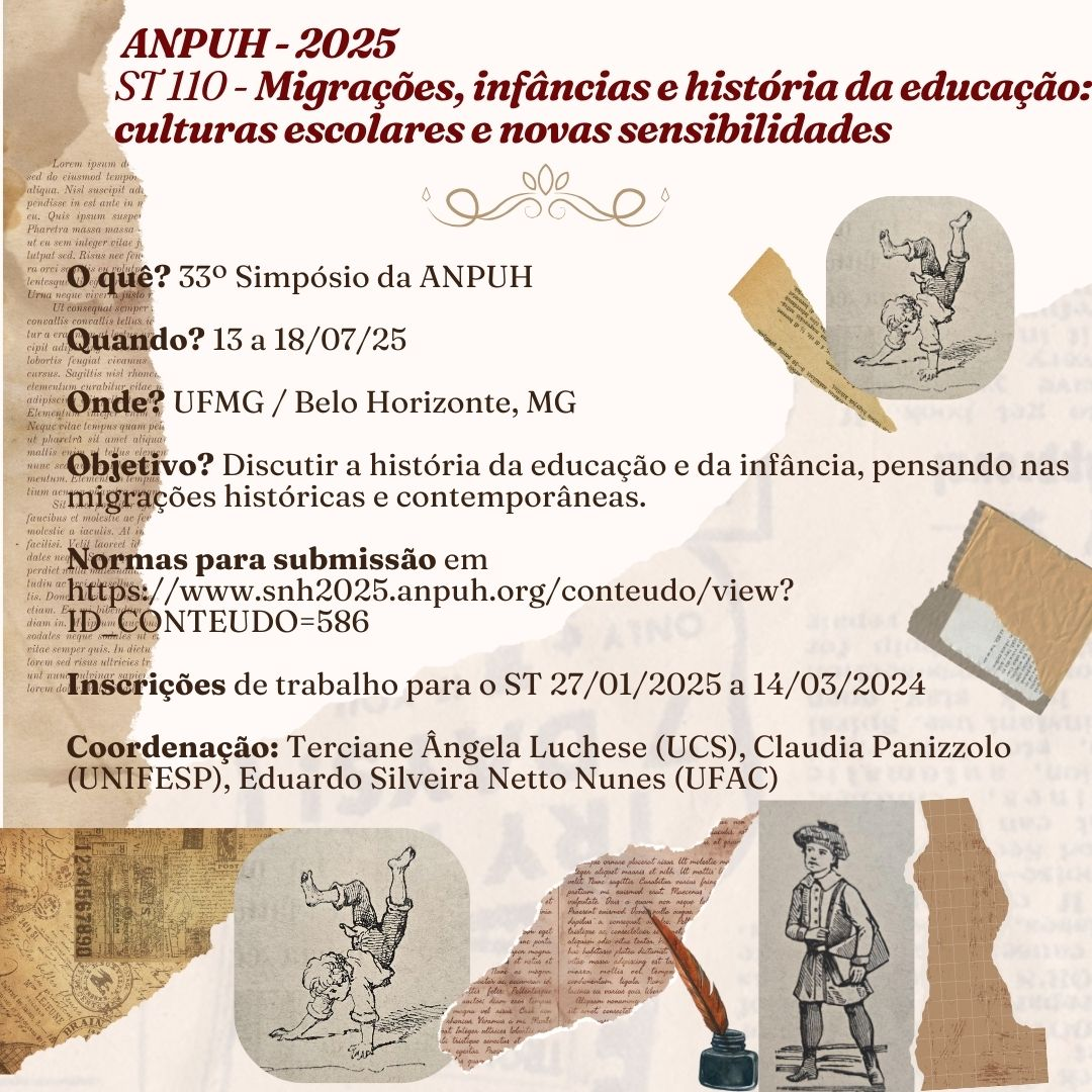 ANPUH: Simpósio Temático 110- Migrações, infâncias e história da ...